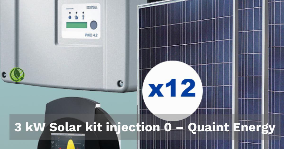 3 kW Solar kit injection 0 – Quaint Energy